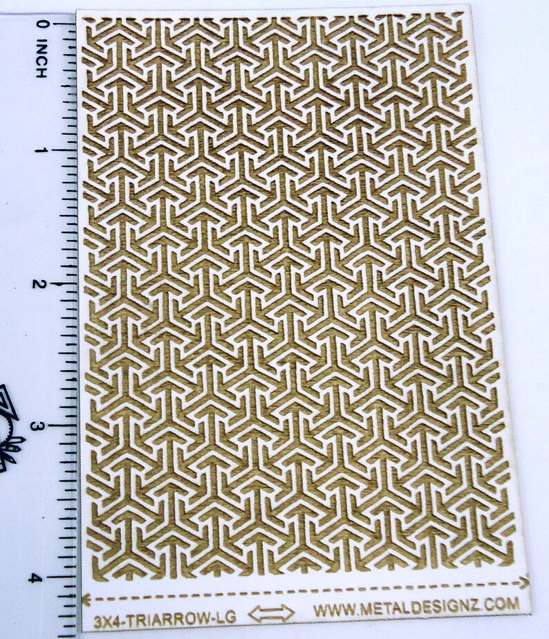 Laser Cut Texture Paper Rolling Mill Pattern Tri Arrow - Etsy