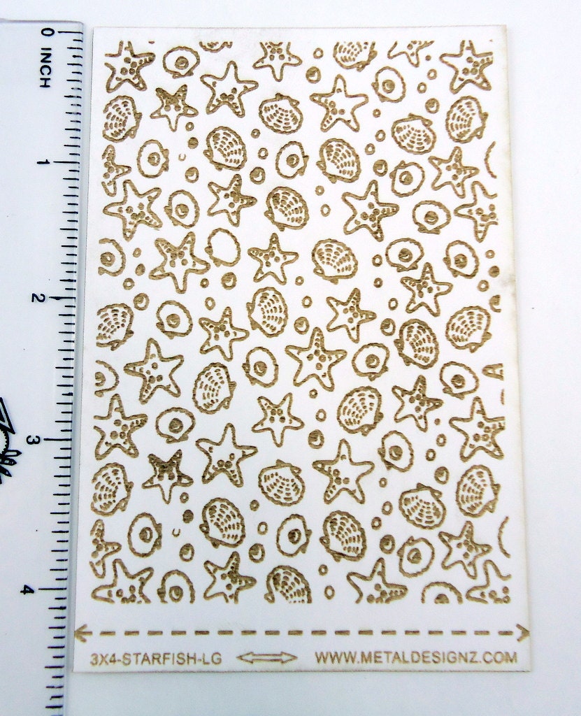 Laser Cut Texture Paper Rolling Mill Pattern Starfish - Etsy