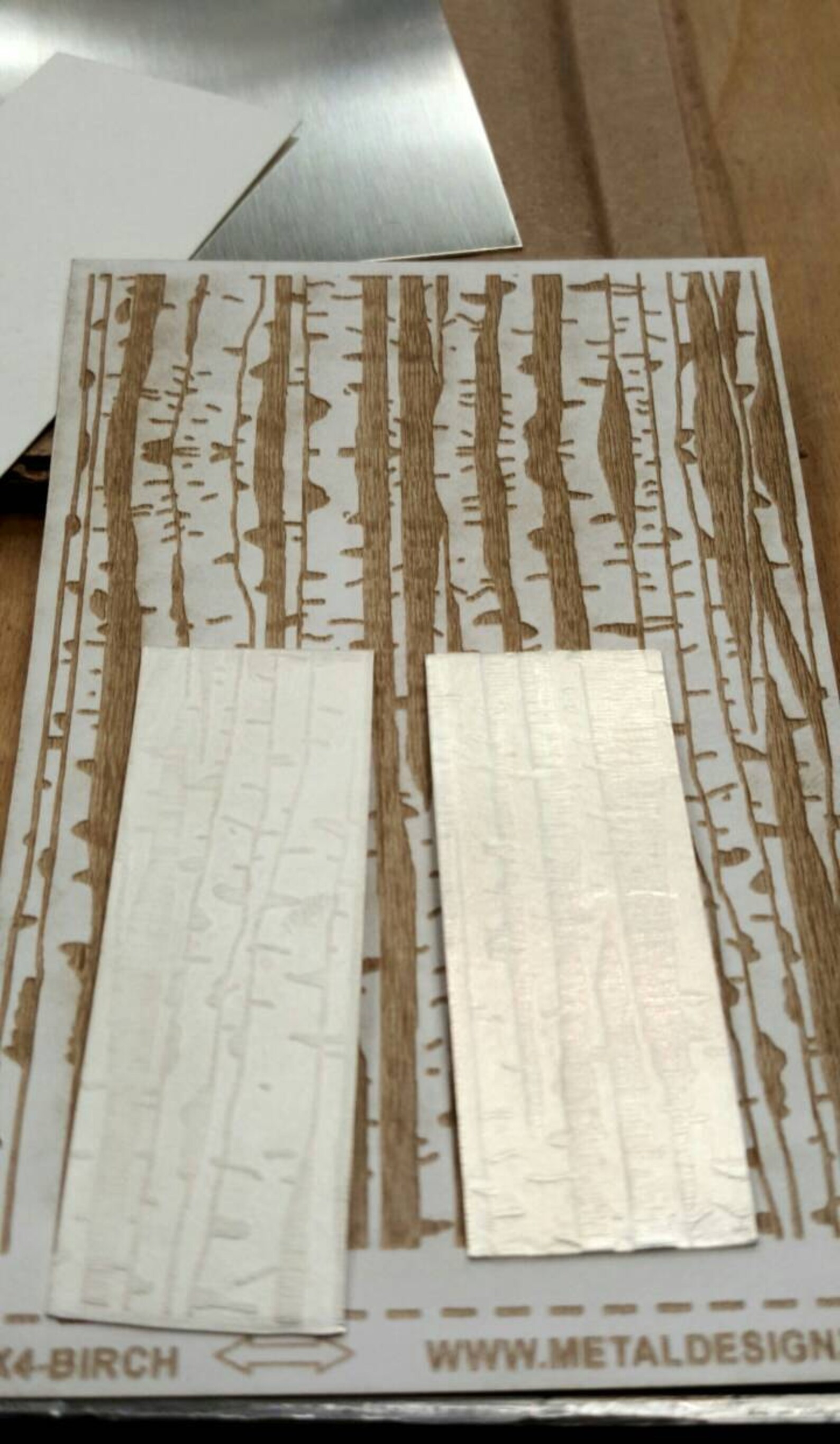 Laser Cut Texture Paper Rolling Mill Pattern Birch Trees - Etsy