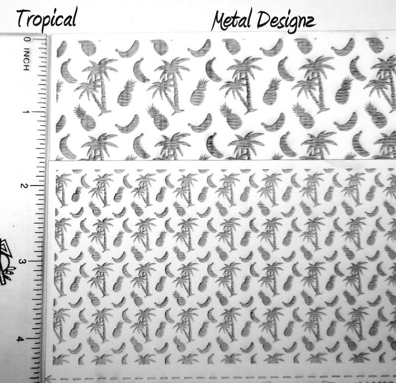 Laser Cut Texture Paper Rolling Mill Pattern Tropical | Etsy