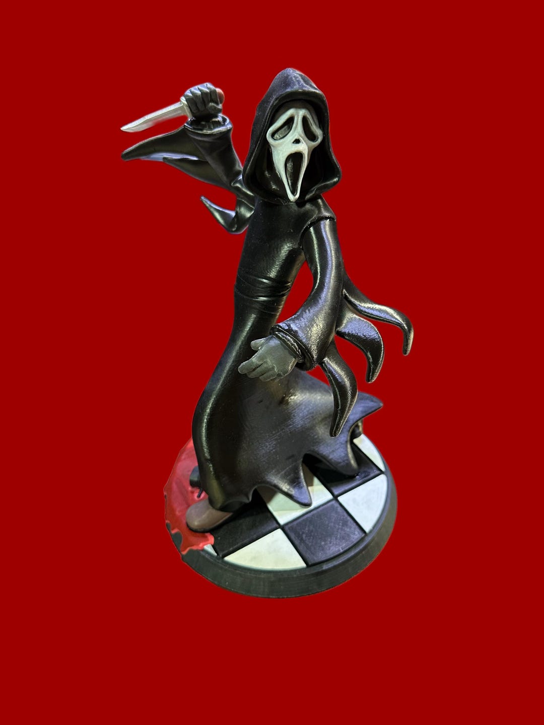 3D Printed Ghostface Diorama, Hand Painted Horror Scene, Movie ...