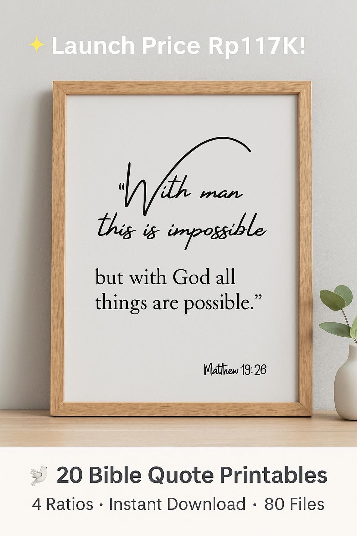 Printable Cristian Decor 20 Bible Verse ( Digital Download) - Etsy