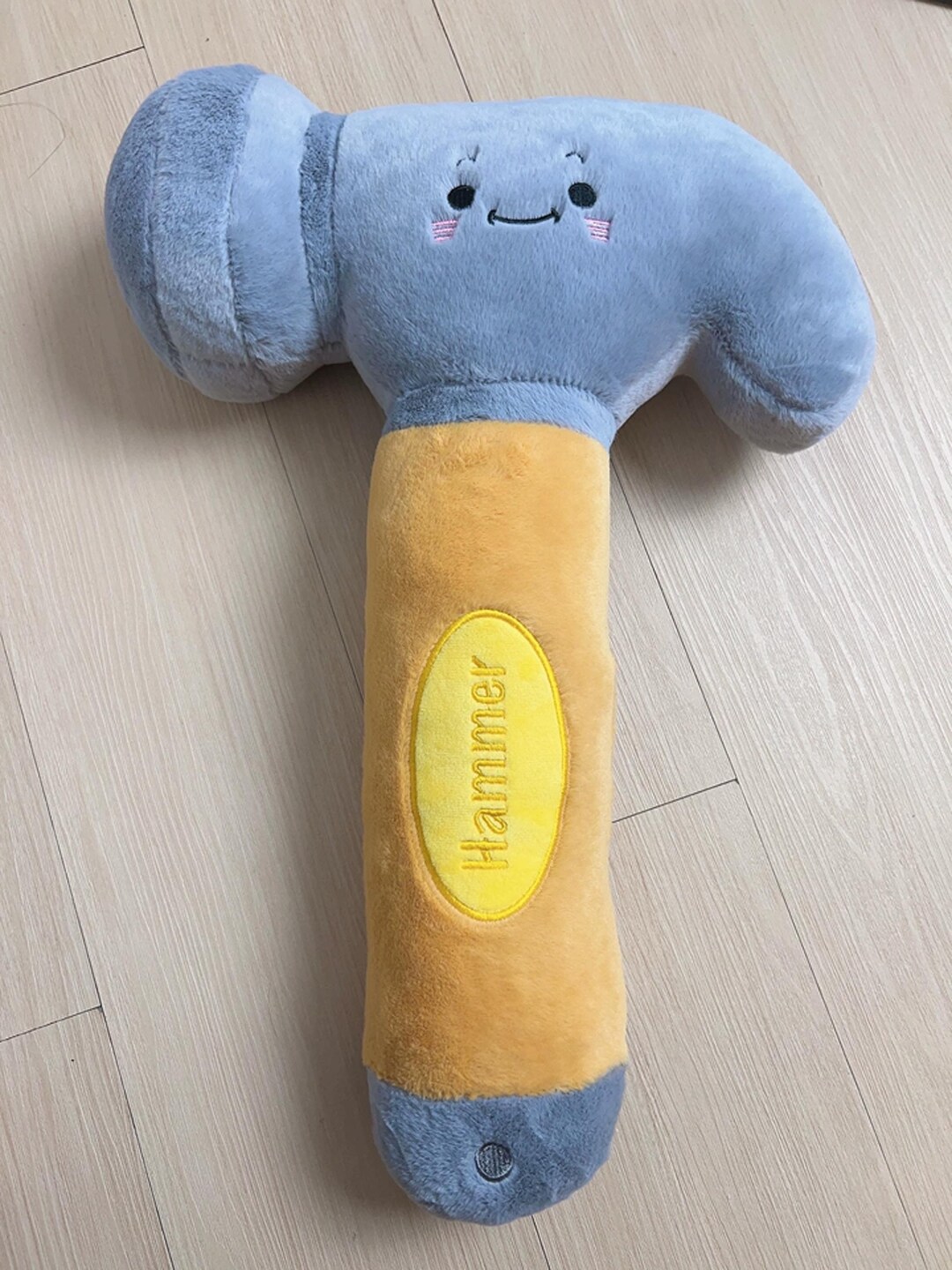Kawaii Hammer Plushie With Smiley Face, Cute Stuffed Tool Toy, Soft ...