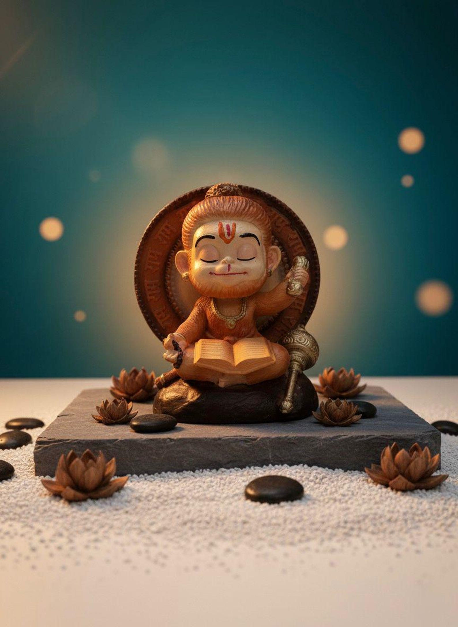 Baby Hanuman Idol | Resin Bal Hanuman Statue, Hindu God - Etsy