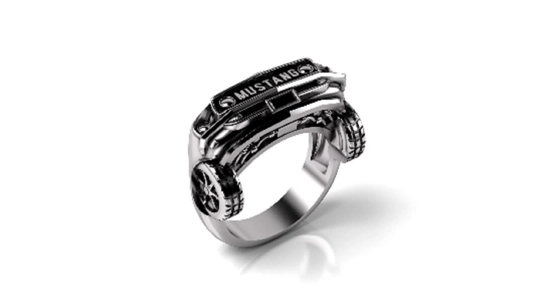 Ford Mustang Signet Ring: Boss 1969 Car Front, Biker Style - Etsy