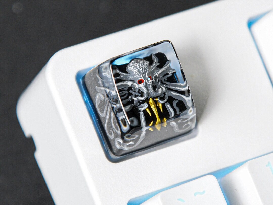 Cthulhu Artisan Resin Keycap for Mechanical Keyboard, Handcrafted ...