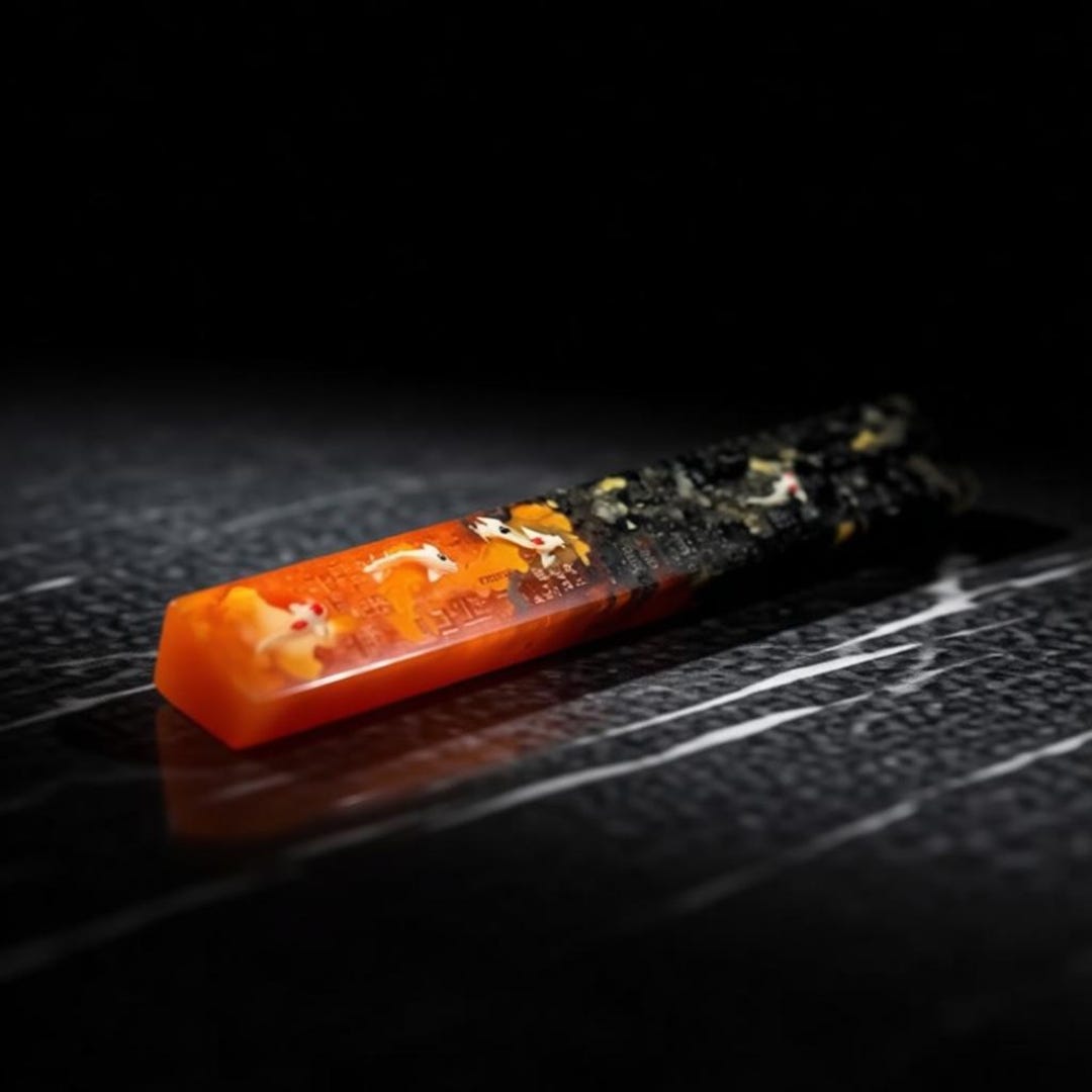 Koi Fish Resin Keycap Spacebar for Mechanical Keyboard, Artisan Zen ...