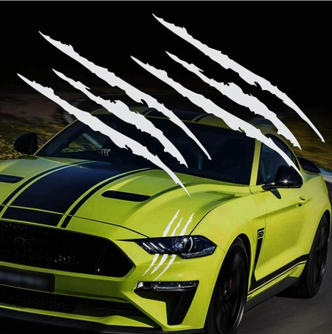 Universal Claw Mark Monster Sticker Headlight Decal Vinyl Decor Sport ...