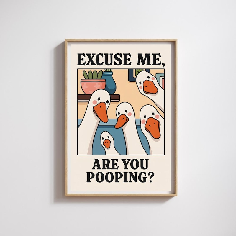 Goose Bathroom Digital - Etsy