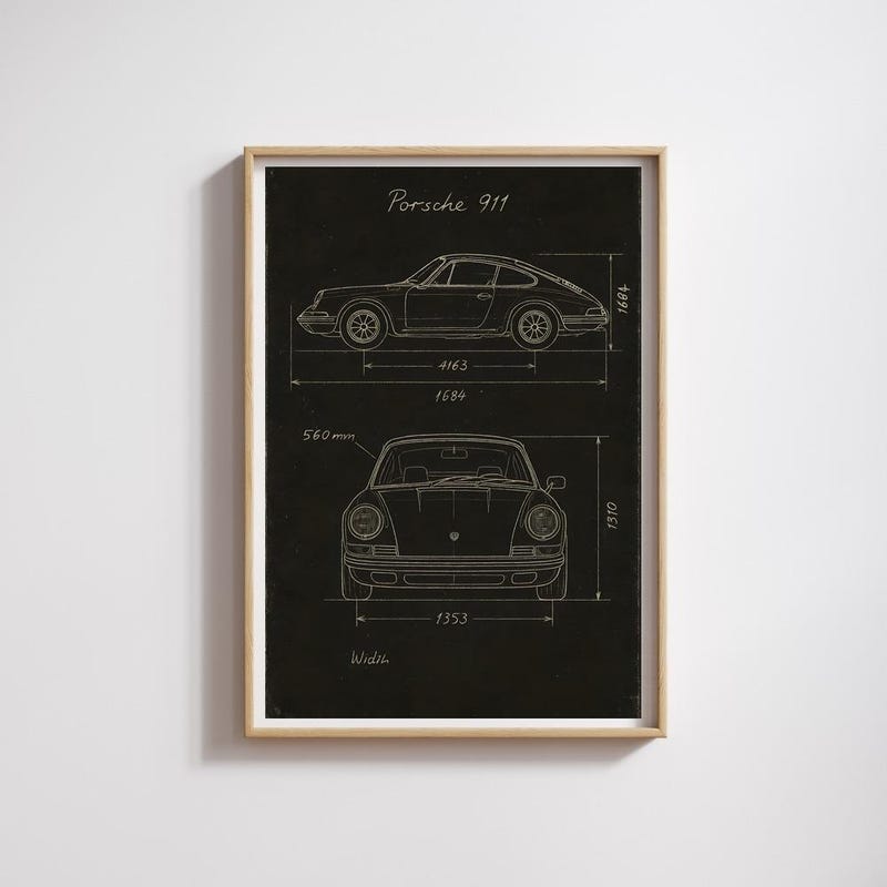 Drawings of Porsche 911 - Etsy UK