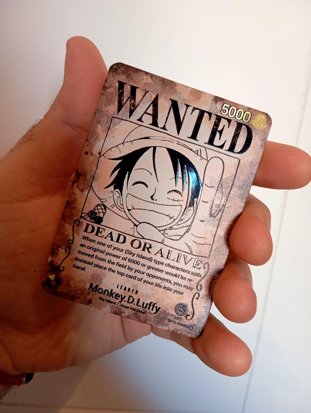 Wanted Luffy OP15 Leader Proxy - Etsy