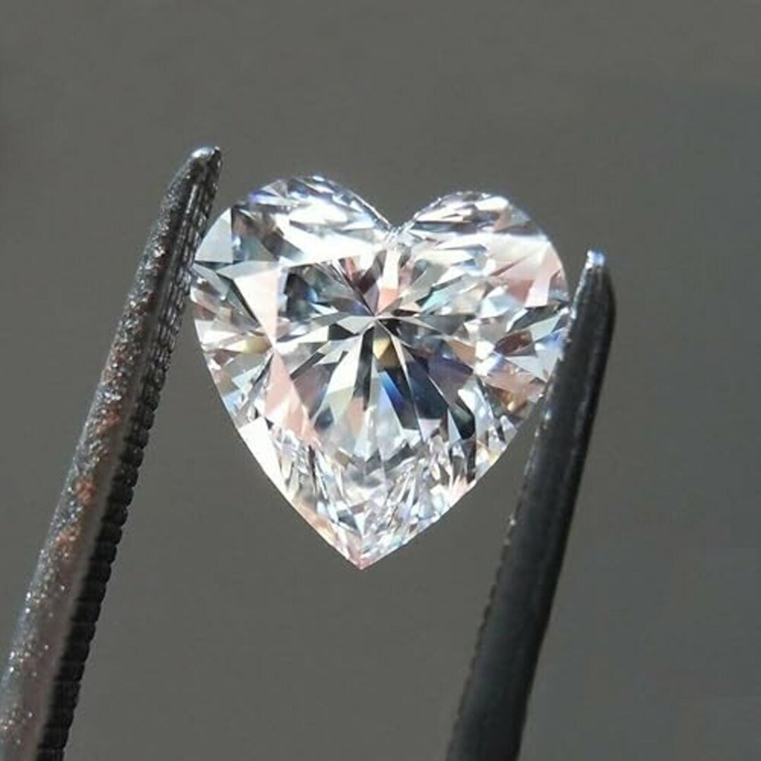 5x5 MM Heart Cut Lab-grown Diamond – D Color, IF Clarity - Etsy