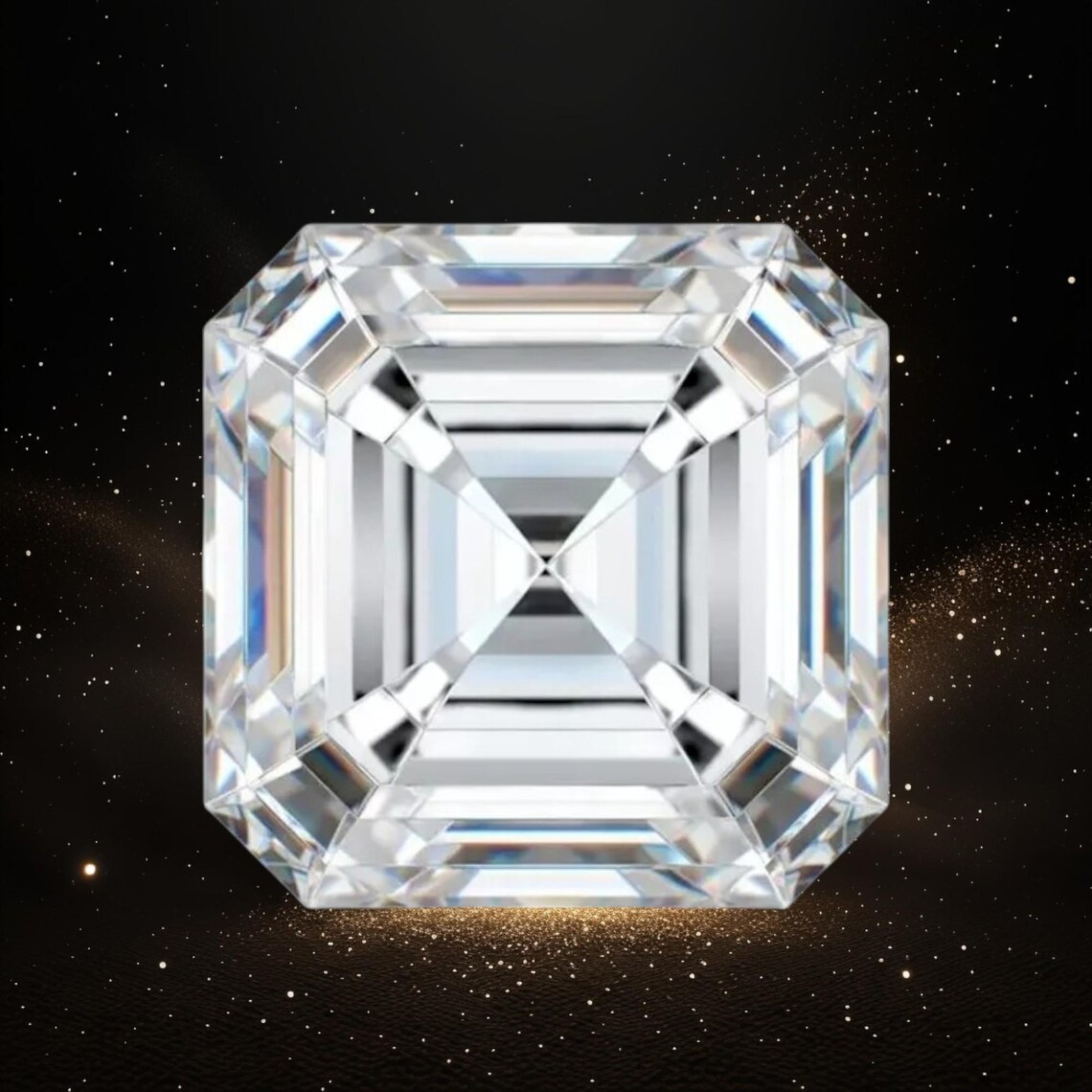 6.5x6.5 Mm Asscher Cut Moissanite Gemstone – VVS1 Clarity, GIE ...