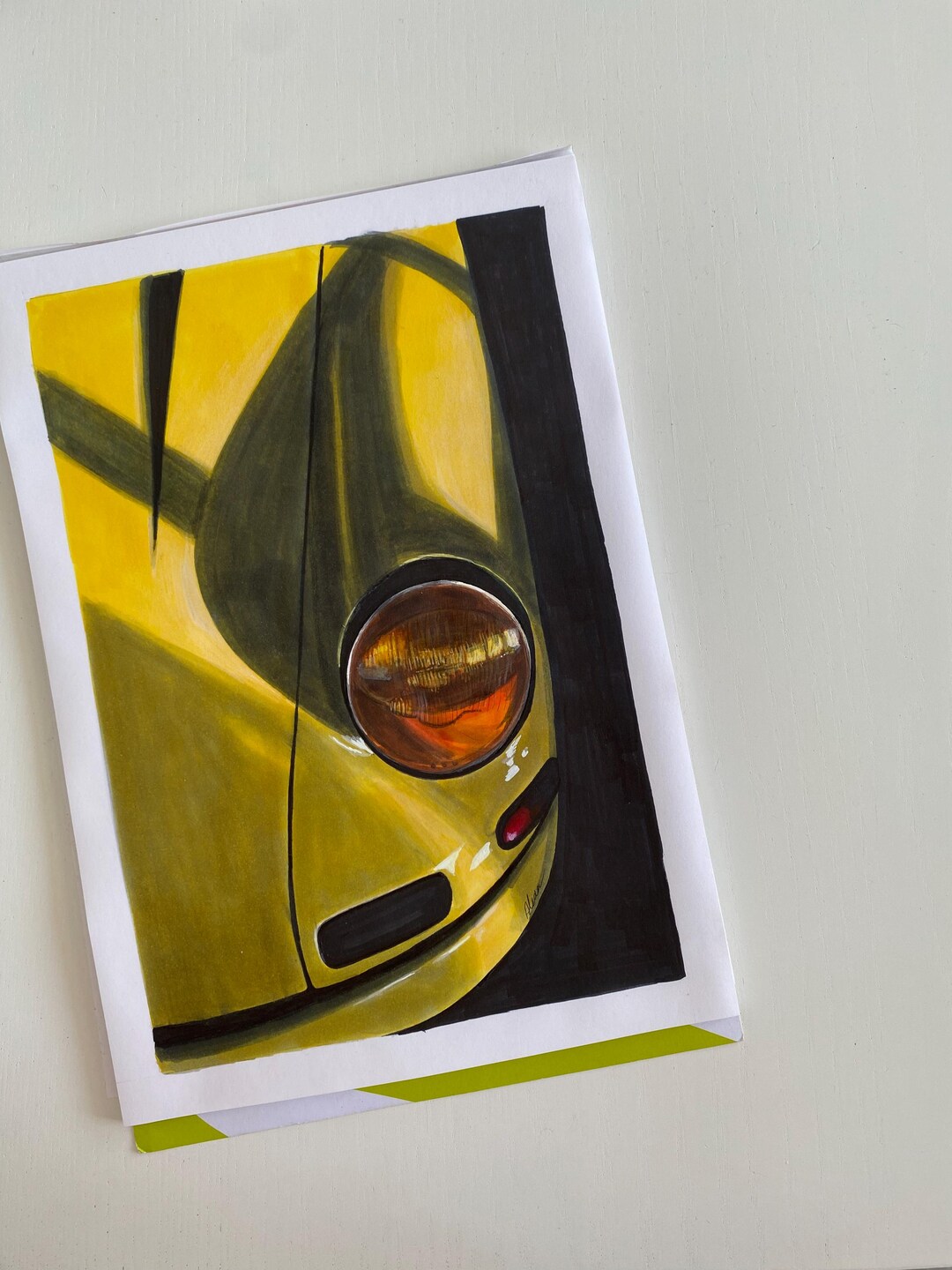 Porsche Illustration Using Alcohol Markers - Etsy