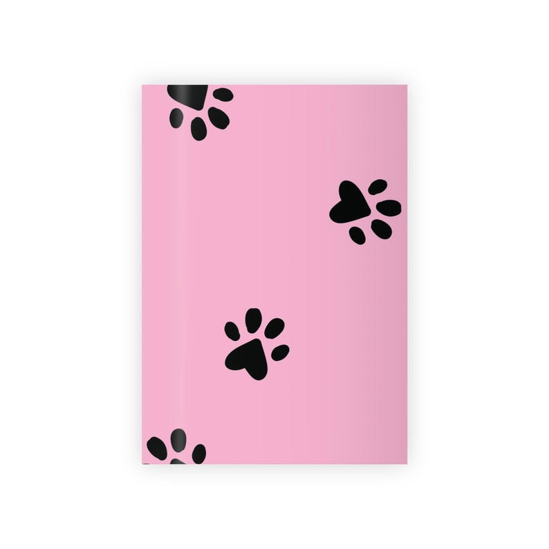 Black Paw Prints on Pink Wrapping Paper Roll Pet Paw Print Gift Wrap - Etsy