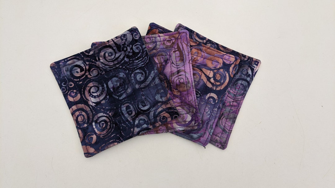 Batik Fabric Coasters: Set of 4 - Etsy