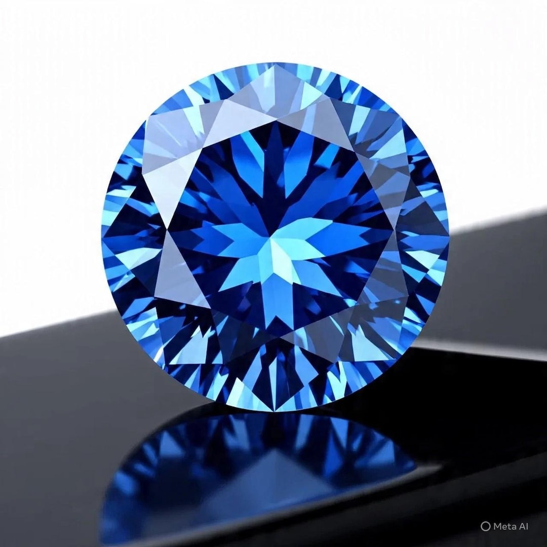 8.50MM Round CVD Lab-created Diamond – Blue Color VVS1, GIE Certified ...