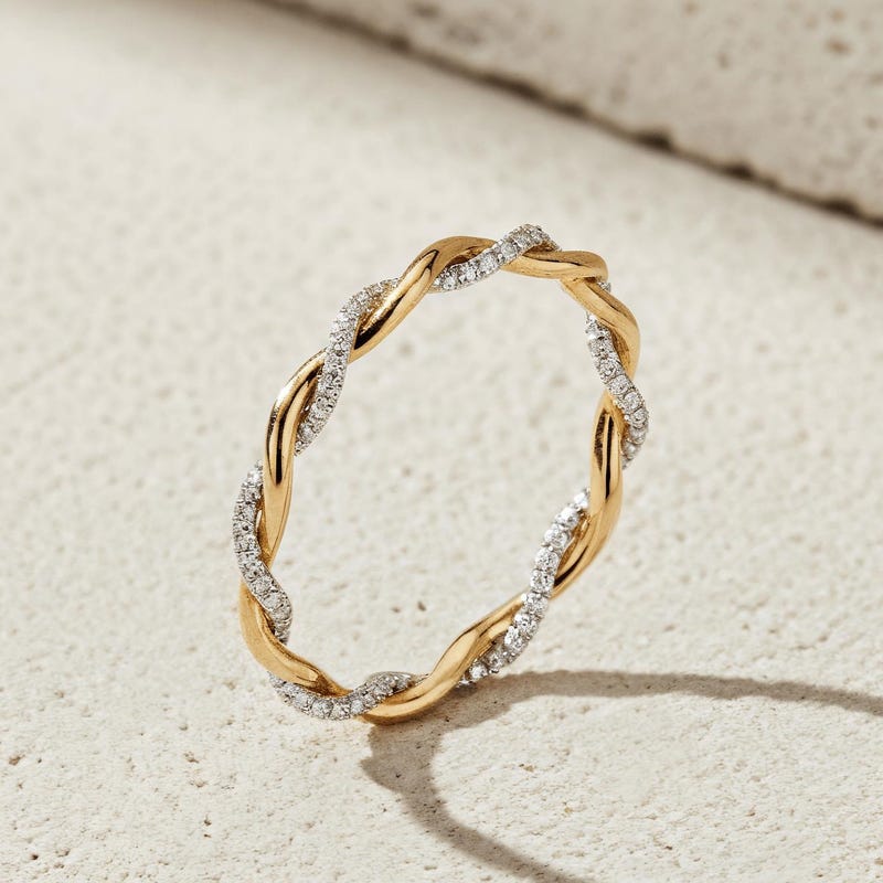 Two Tone Stack Rings Wrap - Etsy