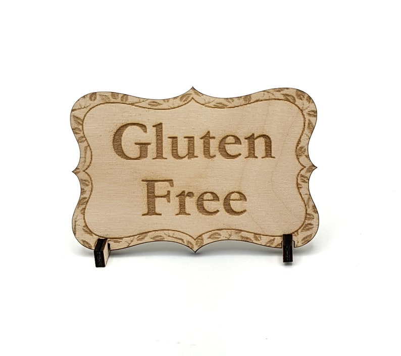 Reusable Customizable Table Sign With Stand Gluten Free Food - Etsy Reusable Customizable Table Sign With Stand Gluten Free Food - Etsy