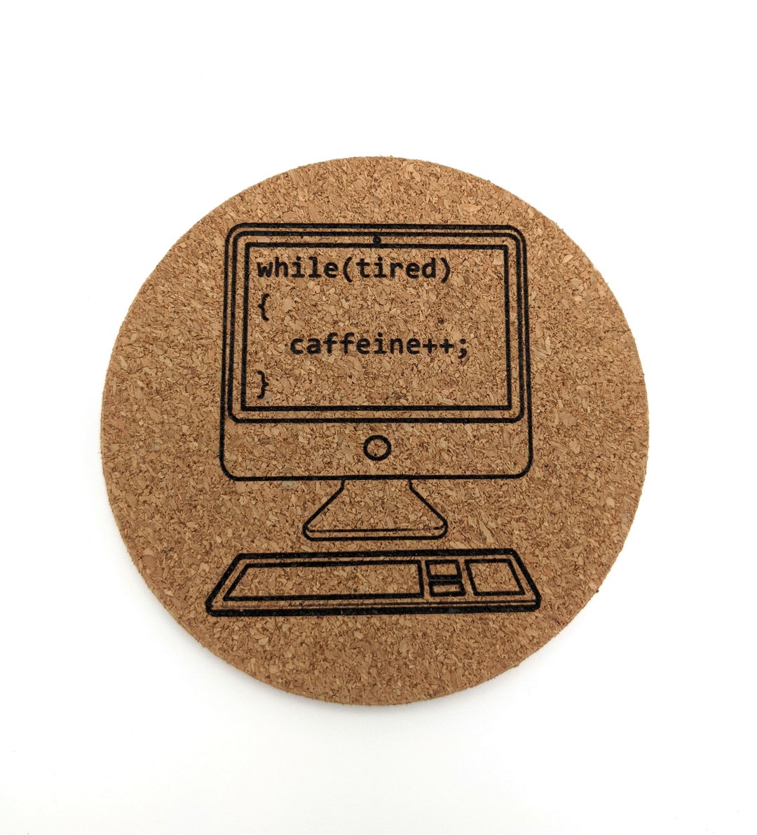 Software Engineer Coaster, Tired Caffeine - Drink Glass, Coding Humor ...