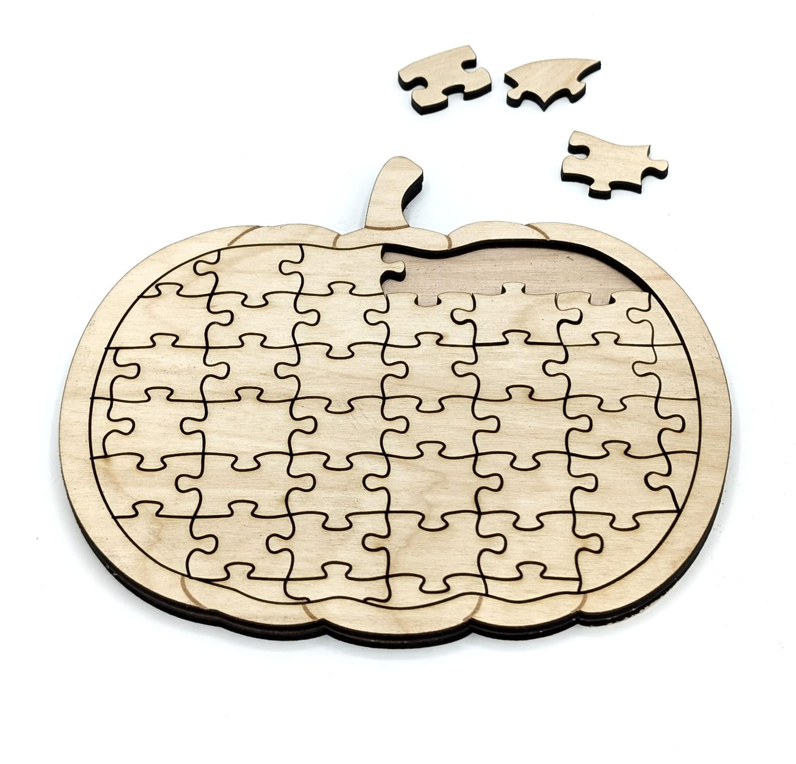 DIGITAL FILE Pumpkin Puzzle Template With Building Tray Bundle, Fall ...