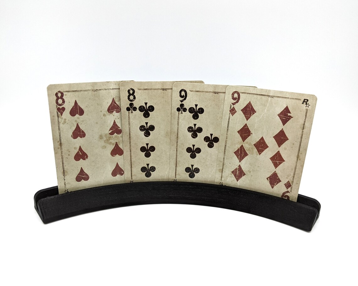 Game Card Holder, Curved Card Holder, Playing Card Game Holder, 3D ...