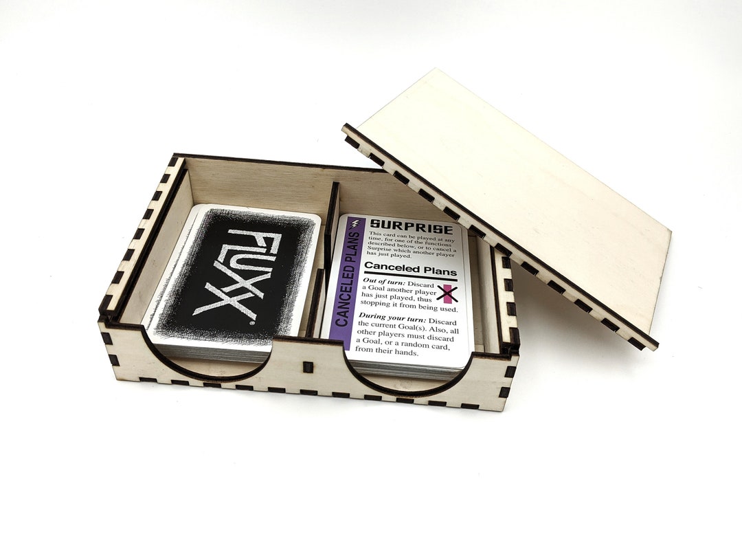 Laser SVG Cut File Draw and Discard Box, PNG Playing Card Holder, Deal ...