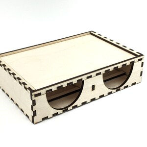 Wooden Draw and Discard Card Holder, Game Card Draw and Discard Holder ...