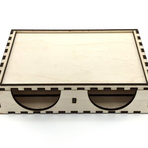 Wooden Draw and Discard Card Holder, Game Card Draw and Discard Holder ...