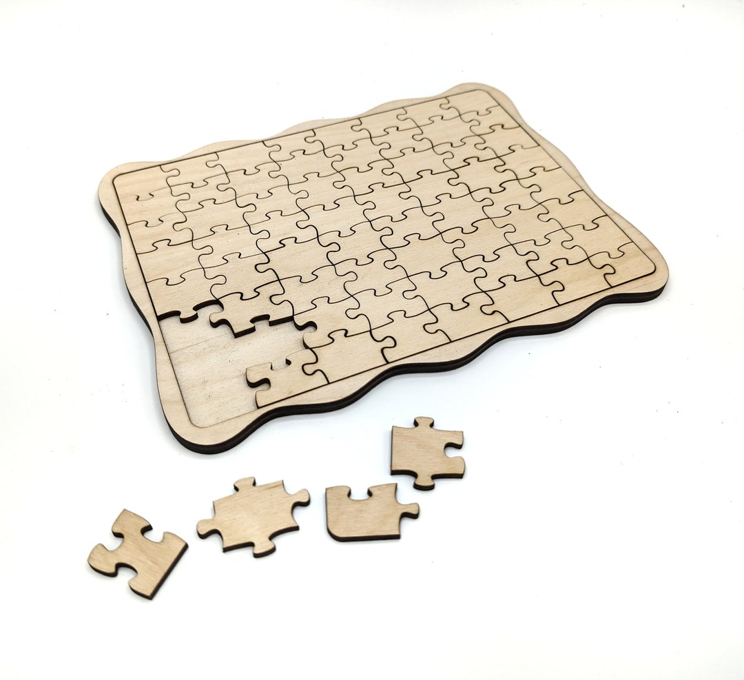 DIGITAL FILE Puzzle Template With Building Tray, Laser Cut File SVG ...