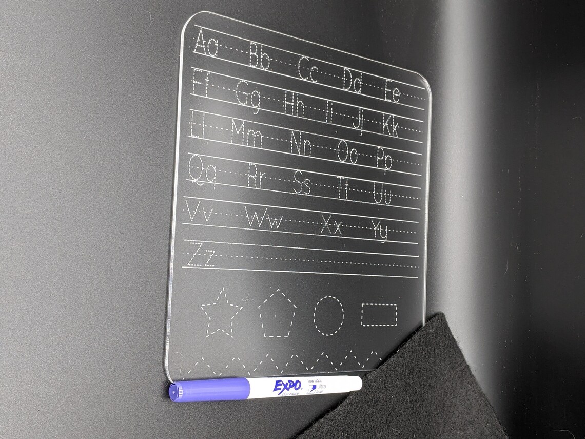 Alphabet Tracing SVG Laser Cut File for Glowforge or Beamo - Etsy