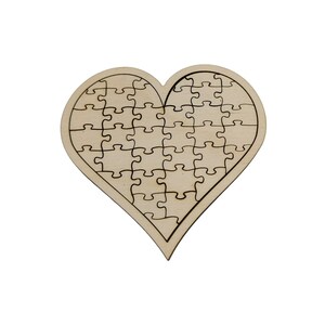 DIGITAL FILE Heart Puzzle Template With Building Tray, Laser Cut File ...