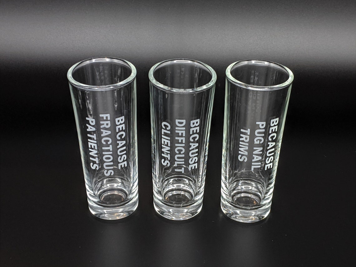 Veterinary Technician Shot Glass Set Vet Shot Glass Vet - Etsy