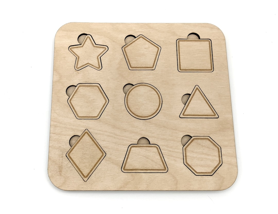 DIGITAL FILE Shape Puzzle, Laser Cut File SVG, Beamo File, Glowforge ...