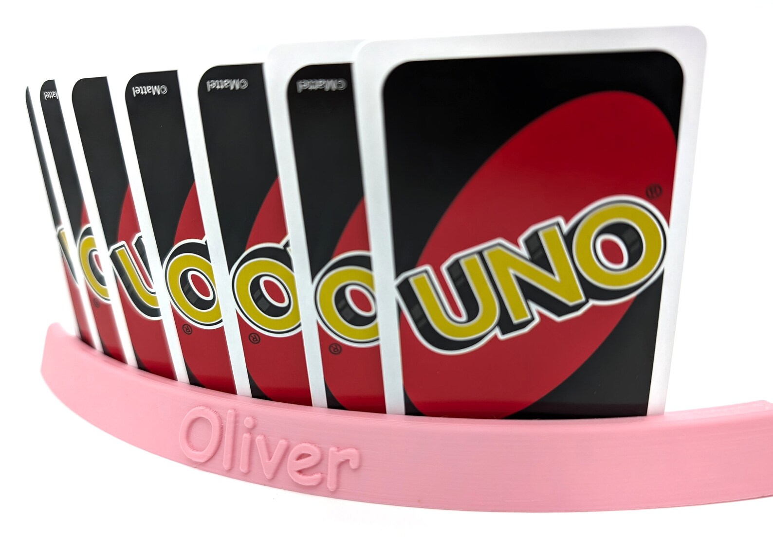 Custom Game Card Holder, Personalized Curved Card Holder, Playing Card ...