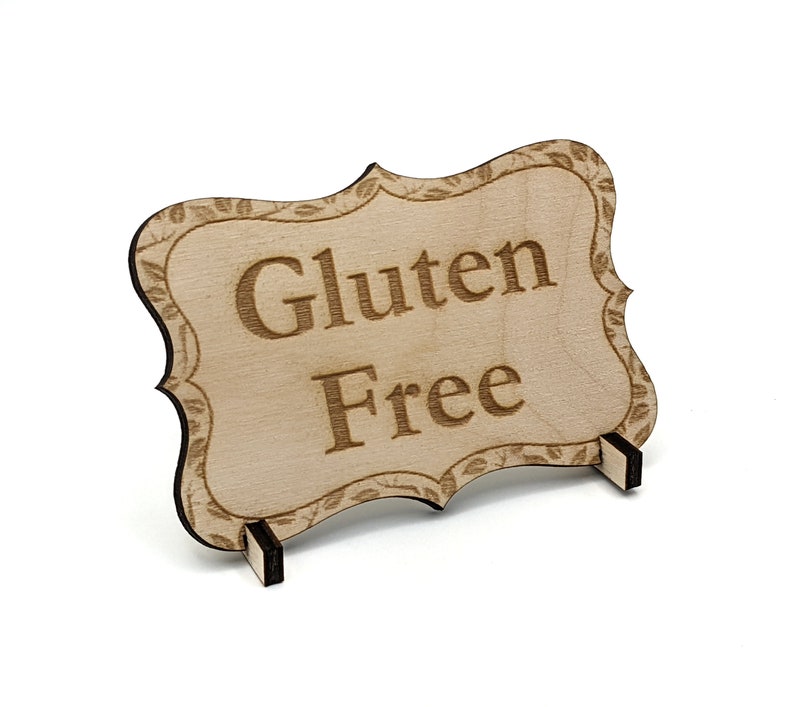 Reusable Customizable Table Sign With Stand Gluten Free Food - Etsy
