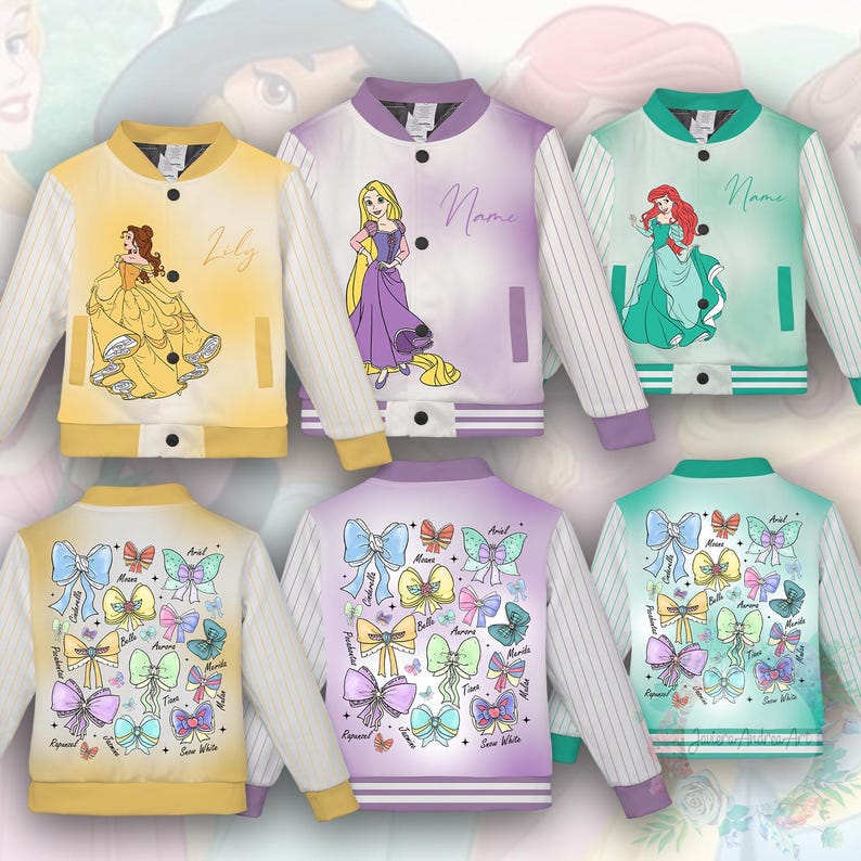 Disney Princess Baseball Team Jacket, Matching Group Disney Jacket ...