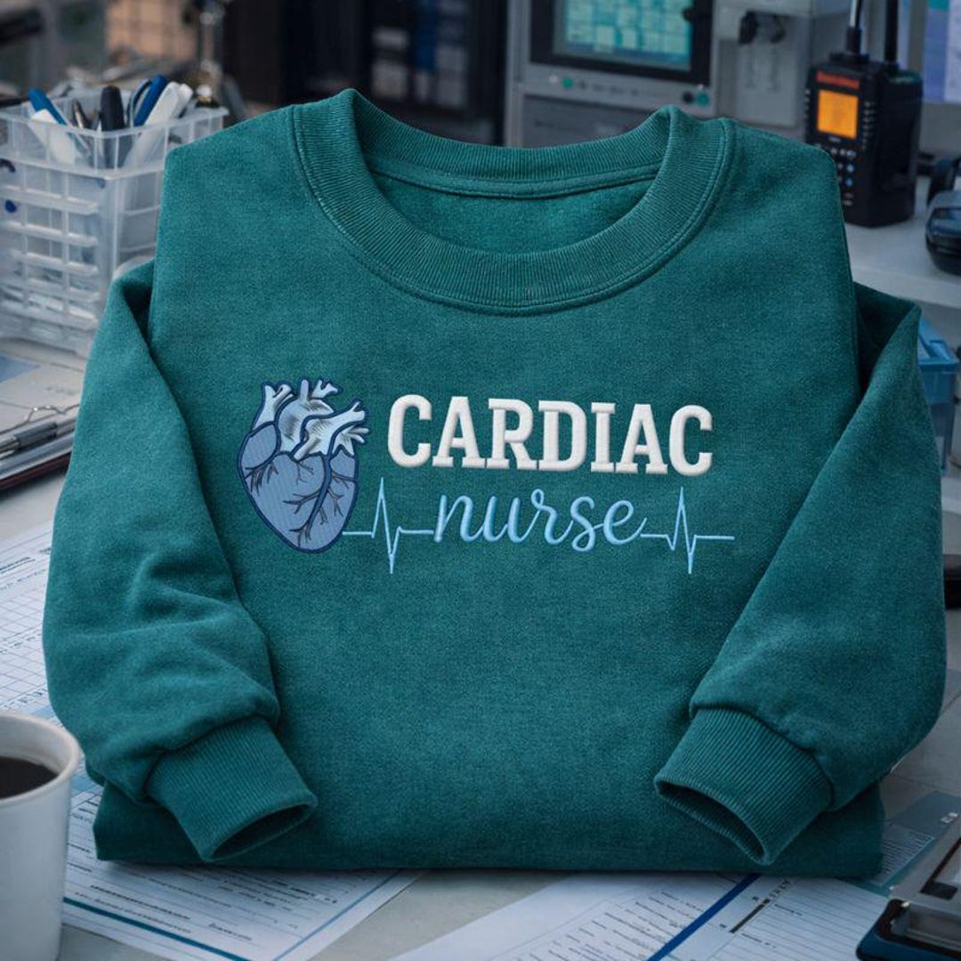Cardiac Nurse Embroidery Design | Heart ECG, Medical Logo (machine ...