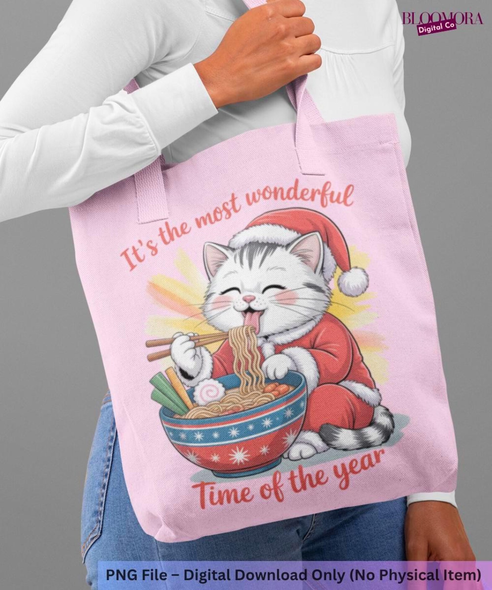 Santa Cat Ramen PNG: Kawaii Christmas Art (digital Download) - Etsy
