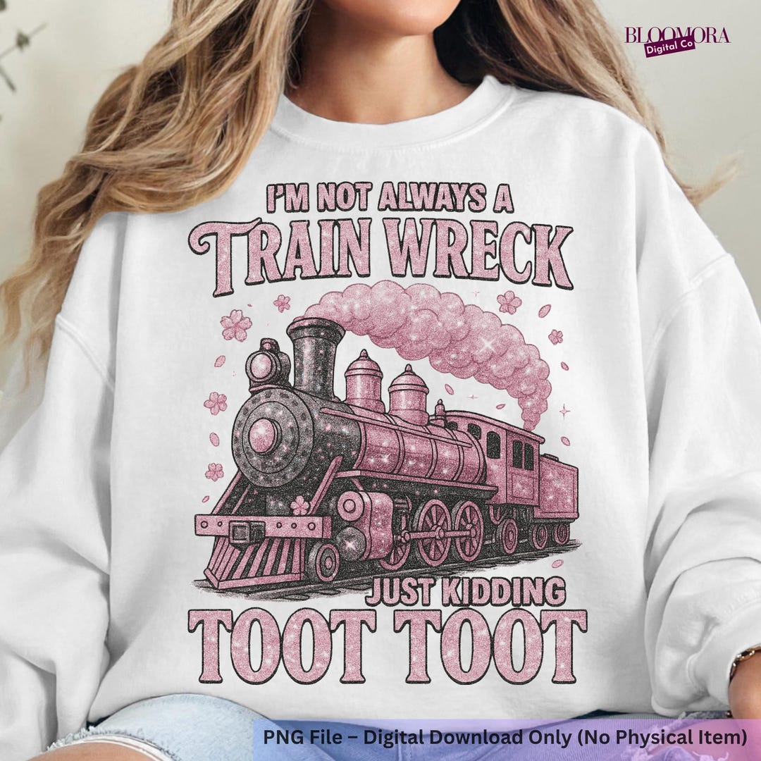 Glitter Train PNG | Funny Locomotive Graphic | Sparkly Steam Train ...