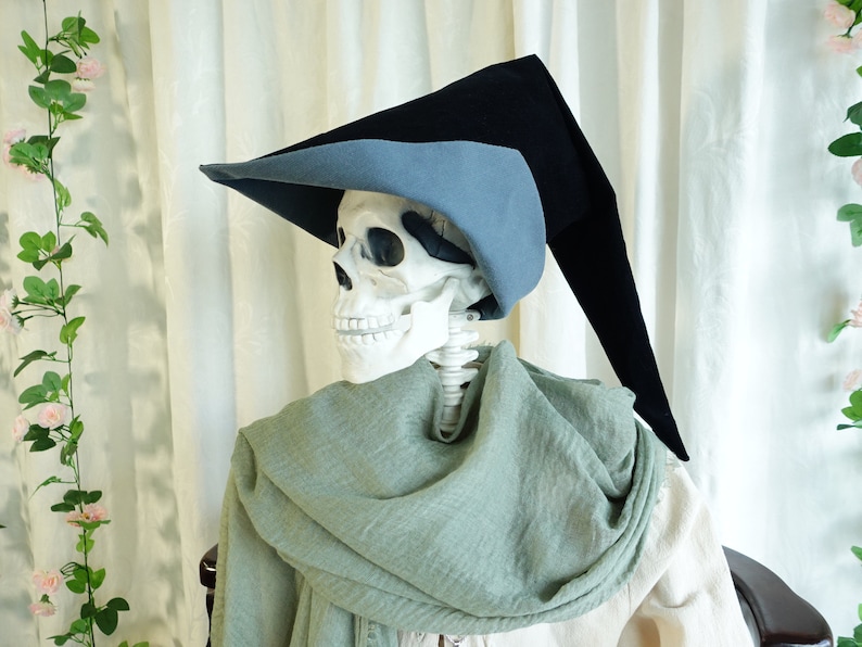 Medieval Festival Hat LARP Costume Elf Robin Hood Hat Black Wizard Hat ...