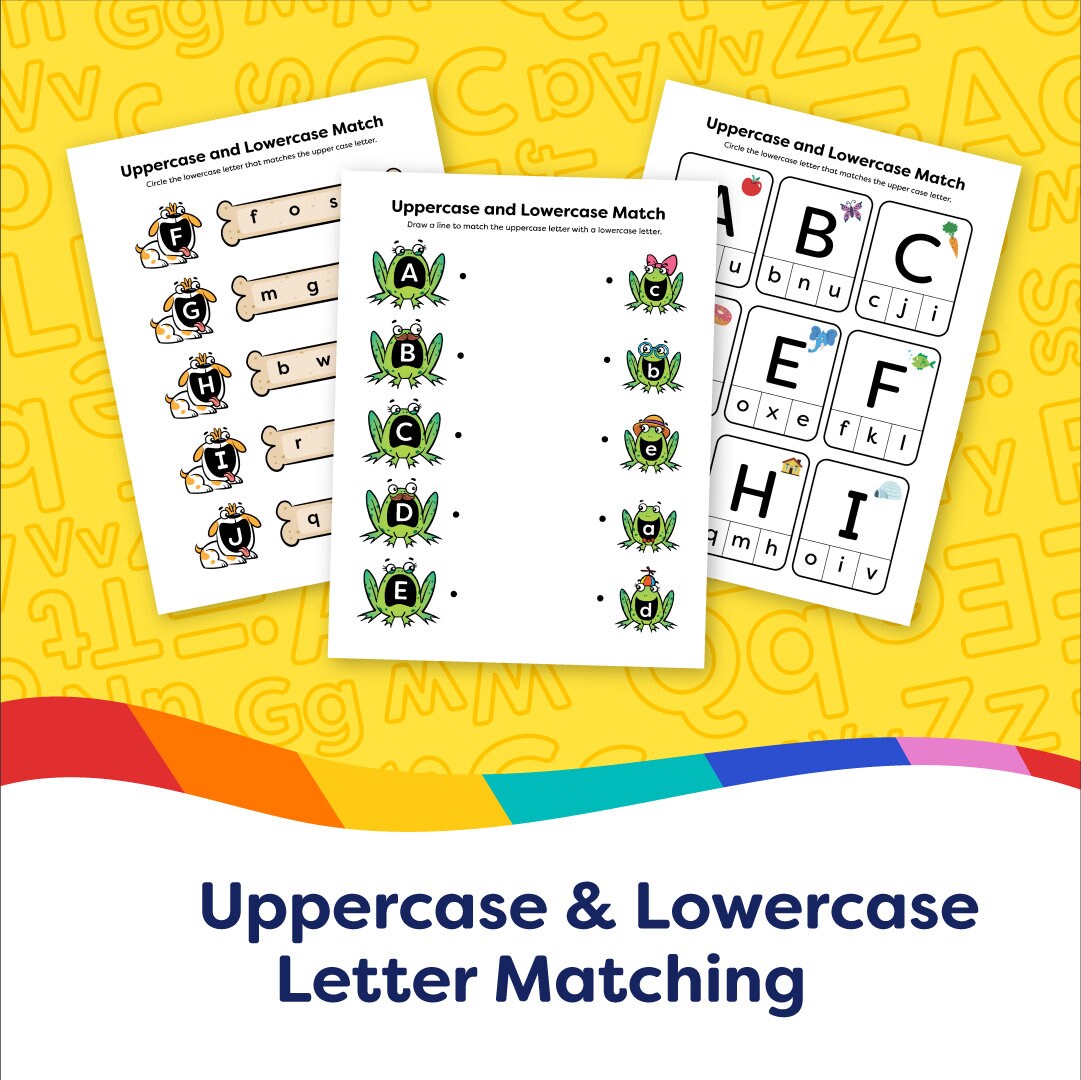 Letter Recognition Worksheets, Uppercase Lowercase Matching, Beginning ...