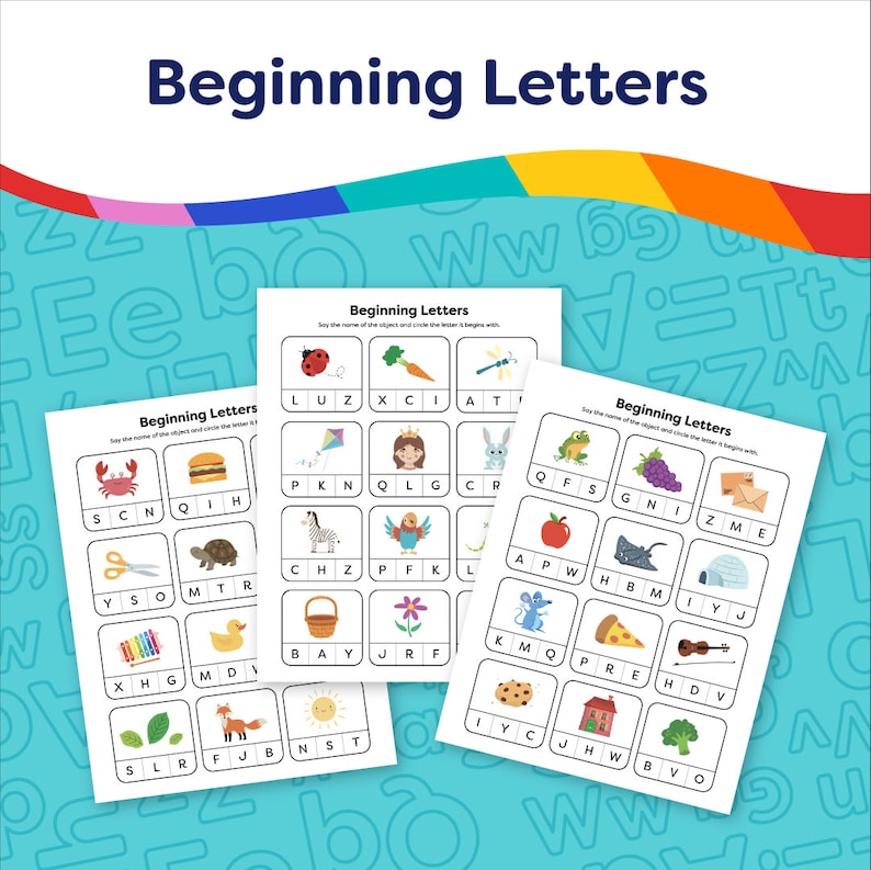 Letter Recognition Worksheets, Uppercase Lowercase Matching, Beginning ...