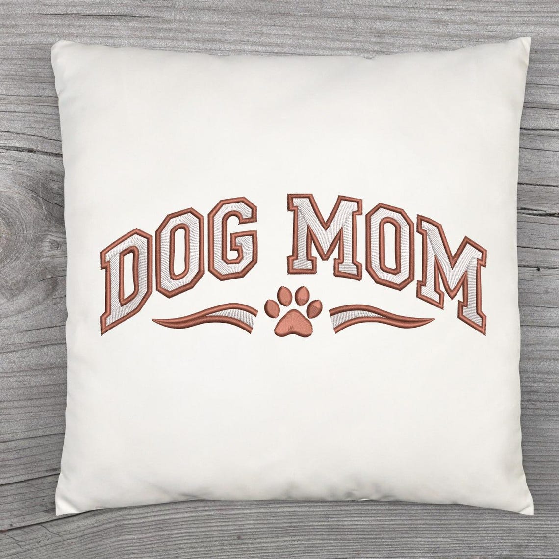 Varsity Dog Mom Paw – Bold Embroidery Design - Etsy