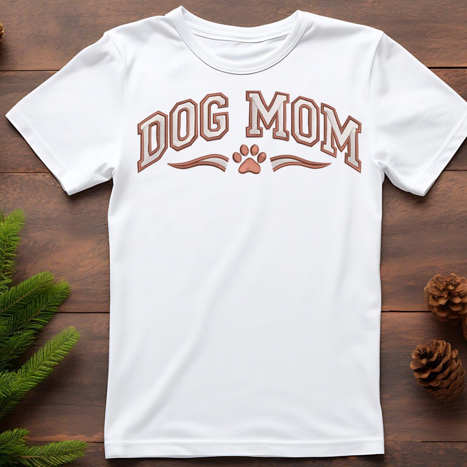 Varsity Dog Mom Paw – Bold Embroidery Design - Etsy