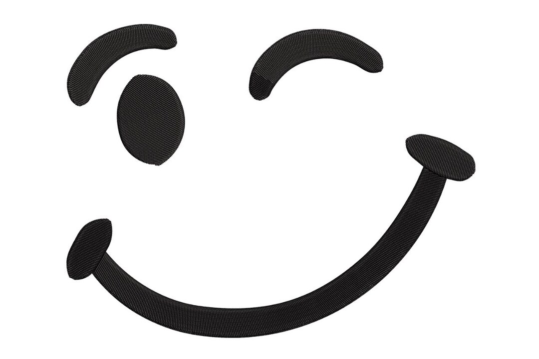 Smiley Face Motif Embroidery Design - Etsy