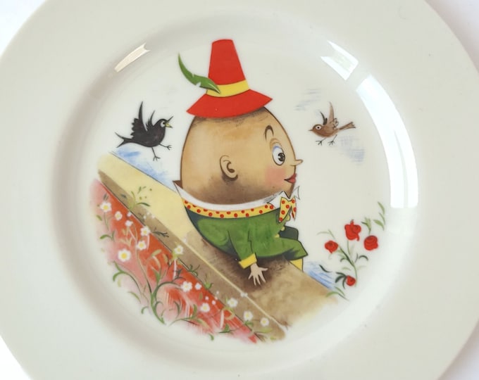 Vintage Pickard China Humpty Dumpty Plate - 8.25 Inches - Nursery Rhyme ...