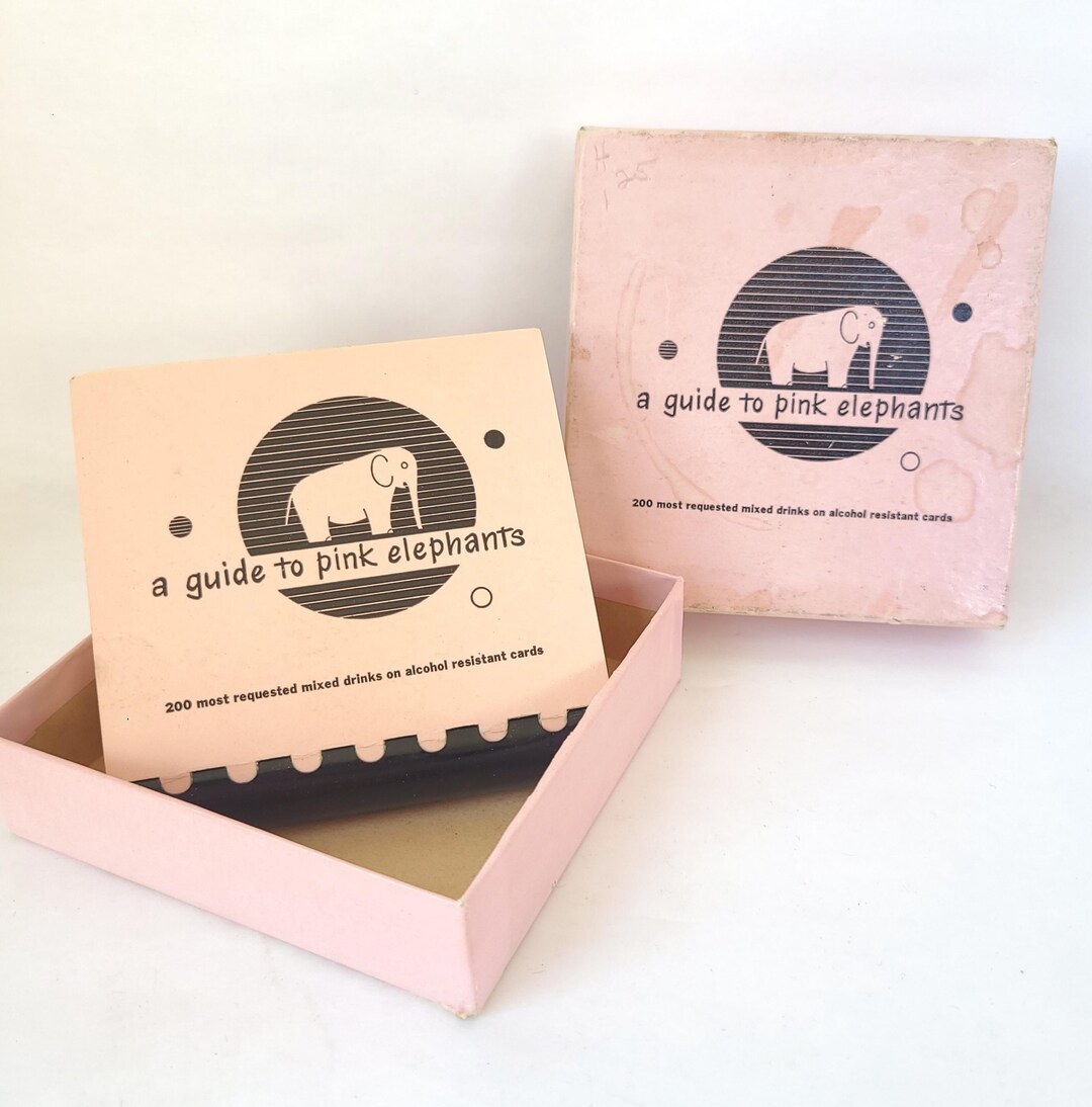 Vintage 1952 Cocktail Recipe Book: A Guide to Pink Elephants - Etsy