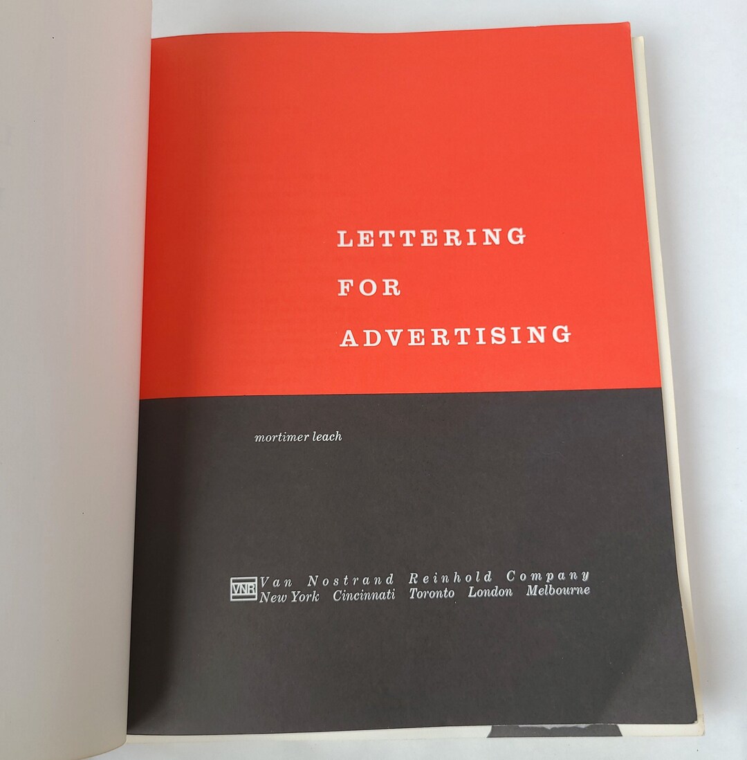 Vintage 1956 Lettering for Advertising by Mortimer Leach - Typography ...