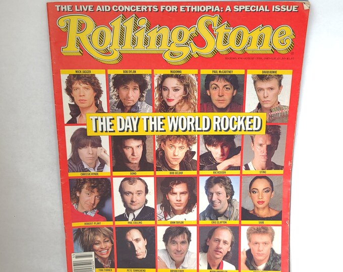 Vintage 1985 Rolling Stone Special Issue - the Day the World Rocked ...